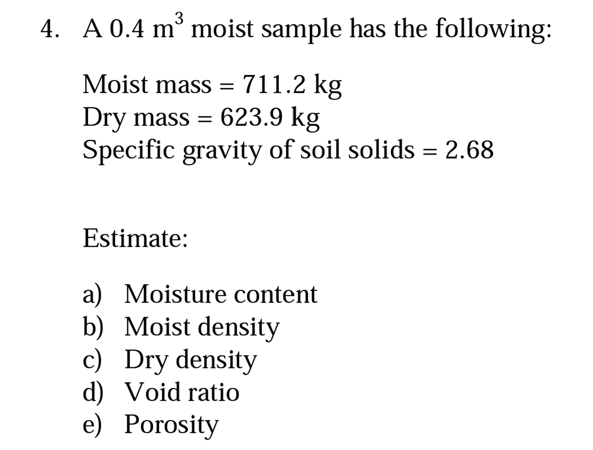 Solved This Is A Question From A A Course Of Soil Chegg Solved This Is A Question From A A Course Of Soil Chegg