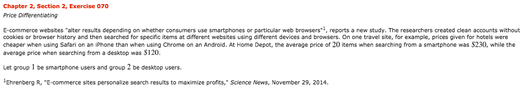 Solved Chapter 2, Section 2, Exercise 070 Price | Chegg.com