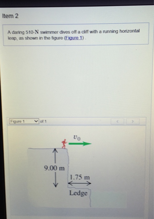Solved: Item 2 A Daning 510-N Swimmer Dives Off A Cliff Wi... | Chegg.com