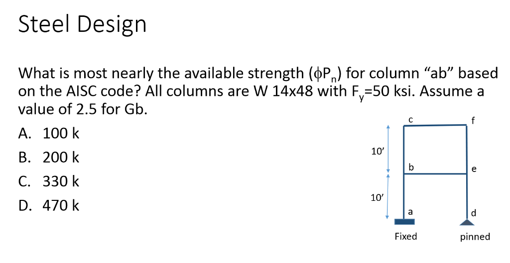 Solved Steel Design What is most nearly the available | Chegg.com