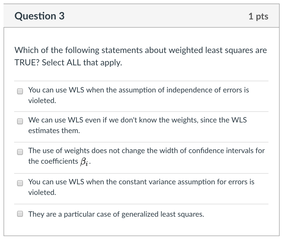 Solved Question 3 1 pts Which of the following statements | Chegg.com