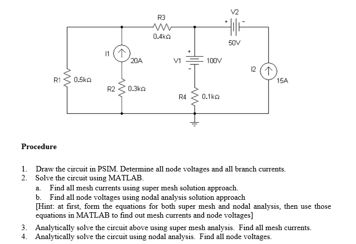 Solved Draw the circuit in PSIM. Determine all node | Chegg.com