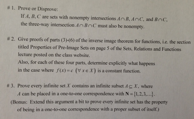 Solved Prove or Disprove: It A. B, C are sets with nonempty | Chegg.com
