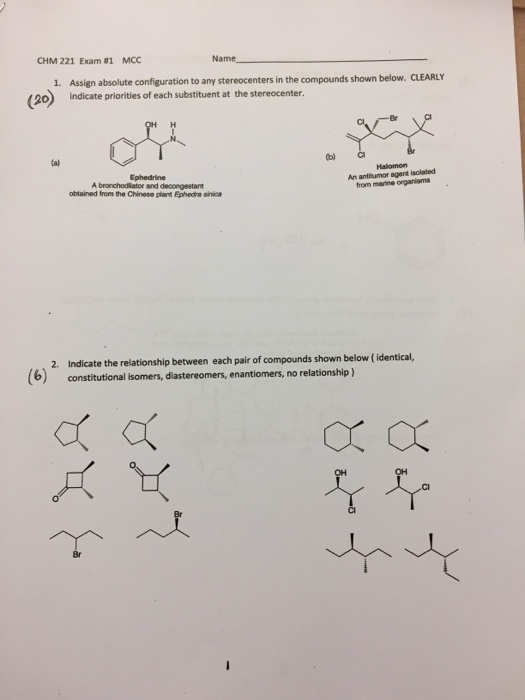 Solved Assign absolute configuration to any stereocenters in | Chegg.com