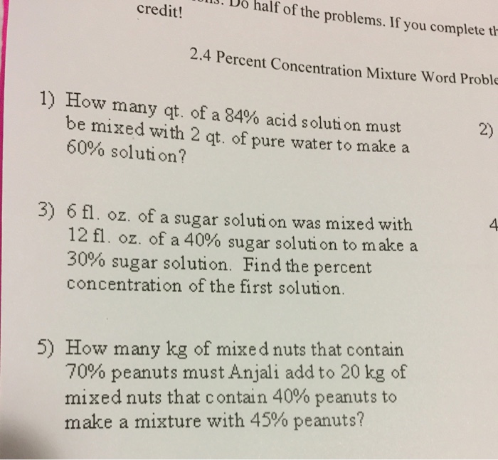 Solved How Many Qt Of A 84 Acid Solution Must Be Mixed Chegg