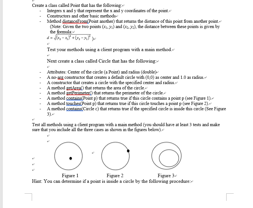 Solved Create A Class Called Point That Has The Following 