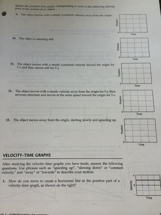 Solved The Object Moves With A Steady Constant Velocity