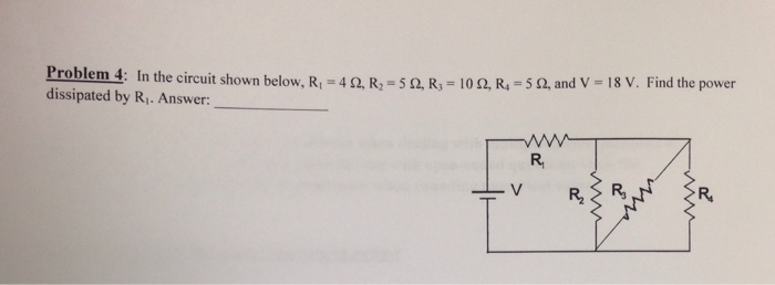 Solved Problem 4: In the circuit shown below, R1 = 4 Ohm, | Chegg.com