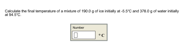 Solved Calculate the final temperature of a mixture of 190.0 | Chegg.com