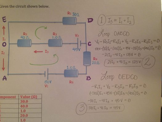 Solved Given the circuit shown below. Find the currents I1, | Chegg.com
