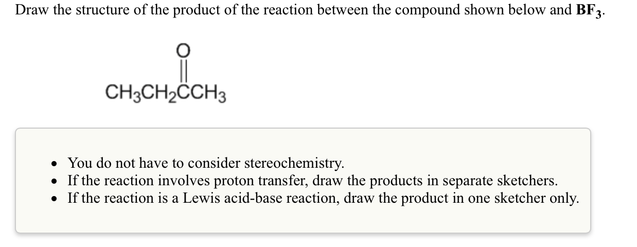 Solved Draw The Structure Of The Product Of The Reaction