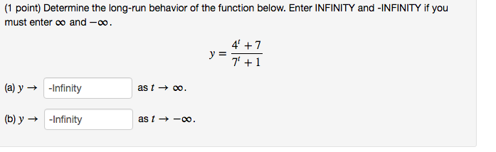 Solved Determine the long-run behavior of the function | Chegg.com