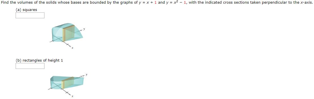 Solved Find the volumes of the solids whose bases are | Chegg.com
