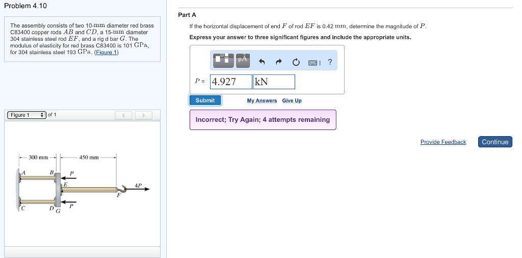 Solved The assembly consists of two 10-mm diameter red brass | Chegg.com