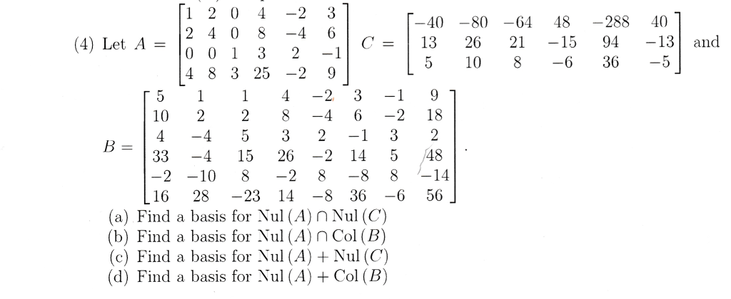Solved 1 20 4-2 3 2 4 0 8 -4 6 0 0 1 3 2-1 4 8 3 25 -29 | Chegg.com