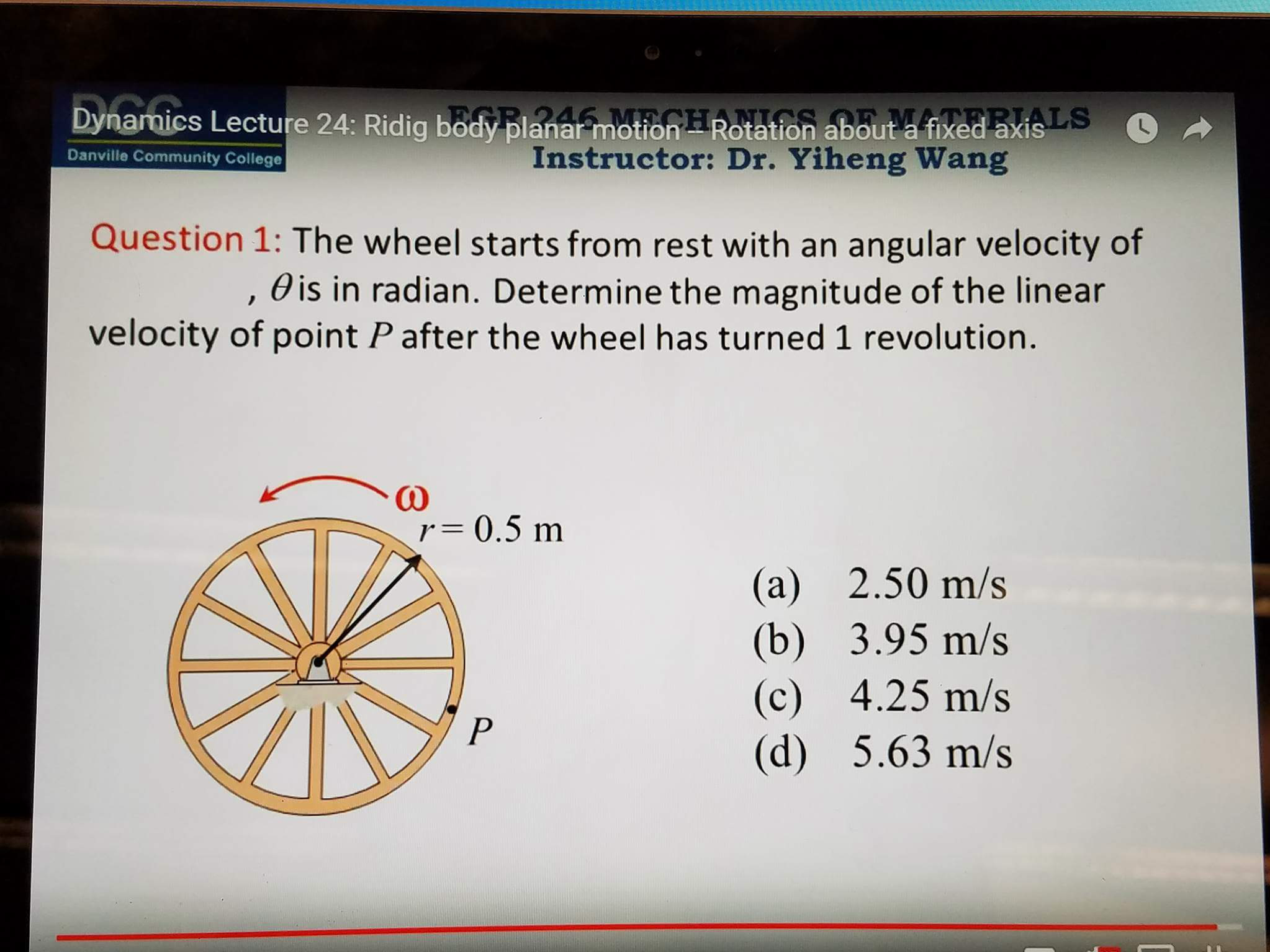 The wheel starts from rest with an angular velocity | Chegg.com