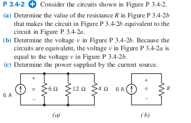 Solved P 3.4-2 Consider the circuits shown in Figure P 3.4-2 | Chegg.com