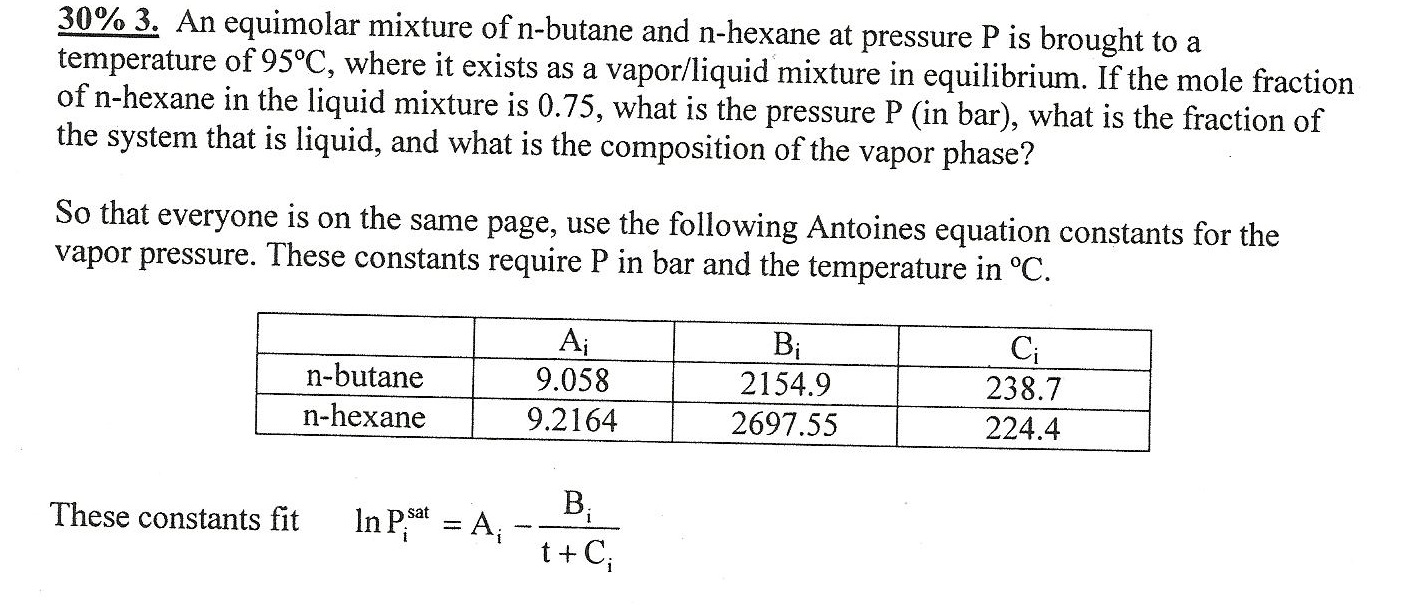 Solved An equimolar mixture of n-butane and n-hexane at | Chegg.com