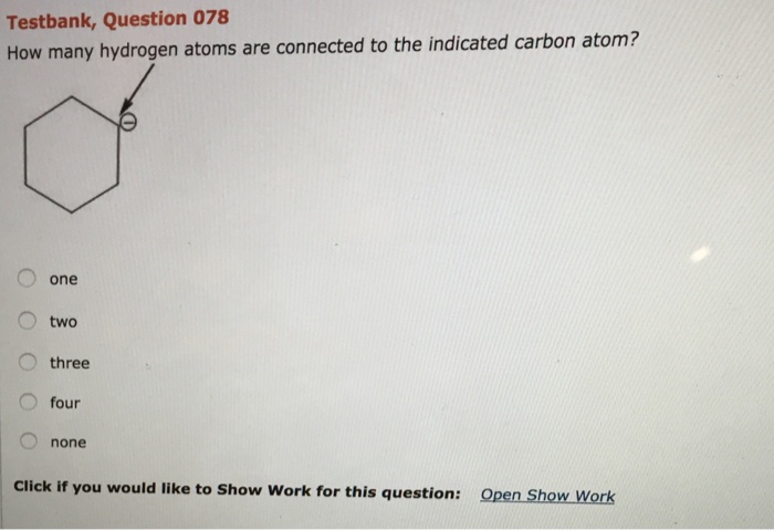 Solved How Many Hydrogen Atoms Are Connected To The