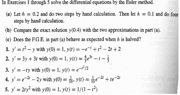 In Exercises 1 through 5 solve the differential | Chegg.com