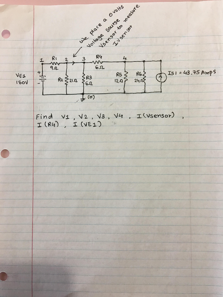 Solved 5 3 RY 6L. 2 L4 %2 R6 Isl = 43.75 Amps R5 12, 24 R2 | Chegg.com