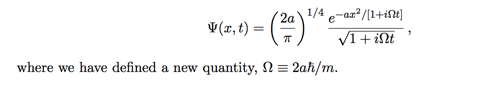 Solved 2. Evolution of the Gaussian wave packet (a) | Chegg.com