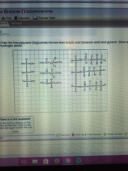 Solved Draw the triacylglycerol (triglyceride) formed from | Chegg.com