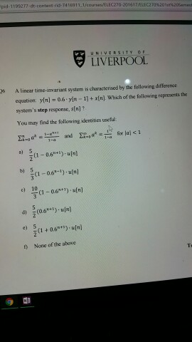 Solved A linear time-invariant system is characterized by | Chegg.com