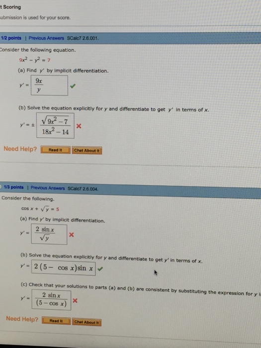 Solved Consider the following equation. 9x^2 - y^2 = 7 | Chegg.com