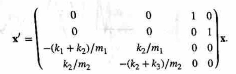 Solved Consider the two mass, three-spring system whose | Chegg.com Solved Consider the two mass, three-spring system whose | Chegg.com