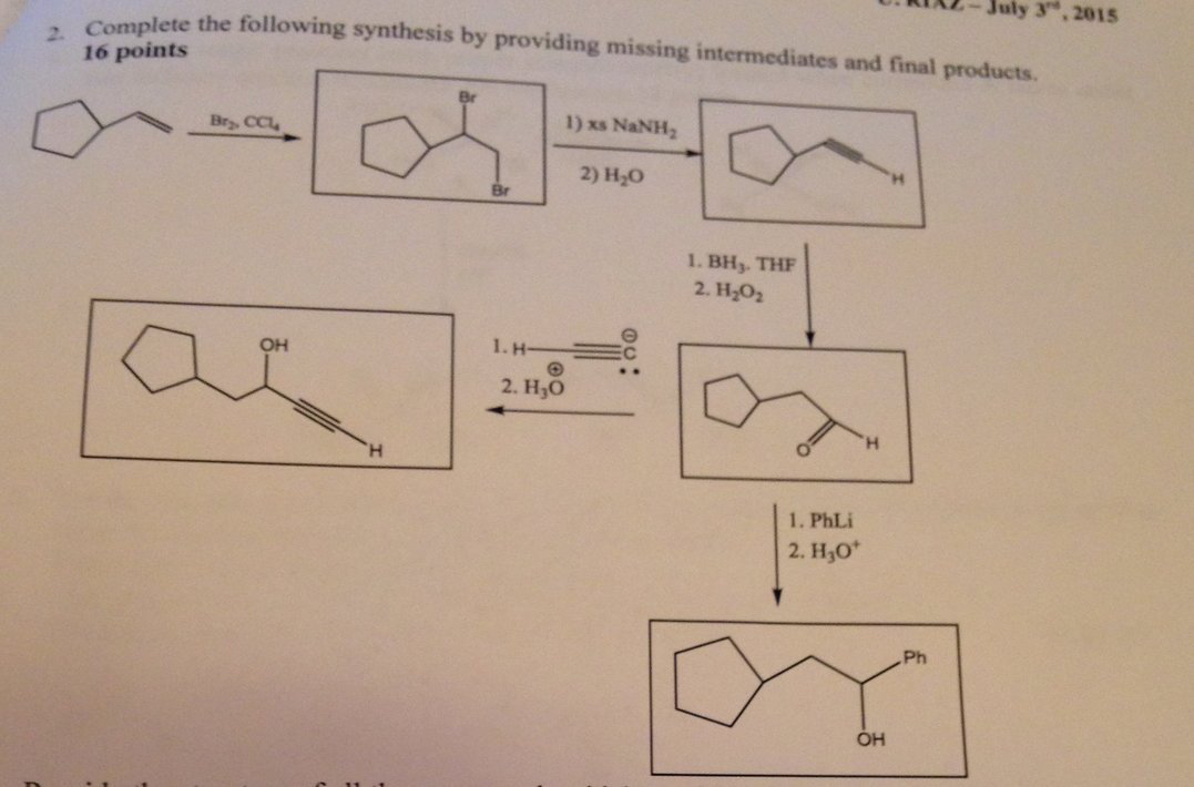 Solved Complete the following synthesis by providing missing | Chegg.com