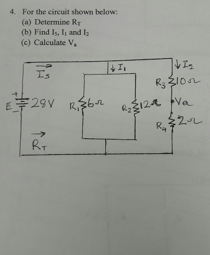 Solved 4. For the circuit shown below: (a) Determine RT (b) | Chegg.com