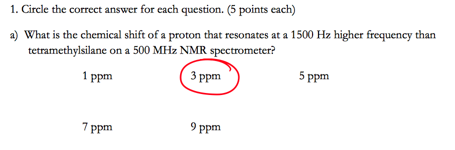 Solved 1. Circle the correct answer for each question. (5 | Chegg.com
