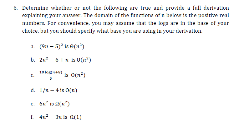 Solved Determine whether or not the following are true and | Chegg.com