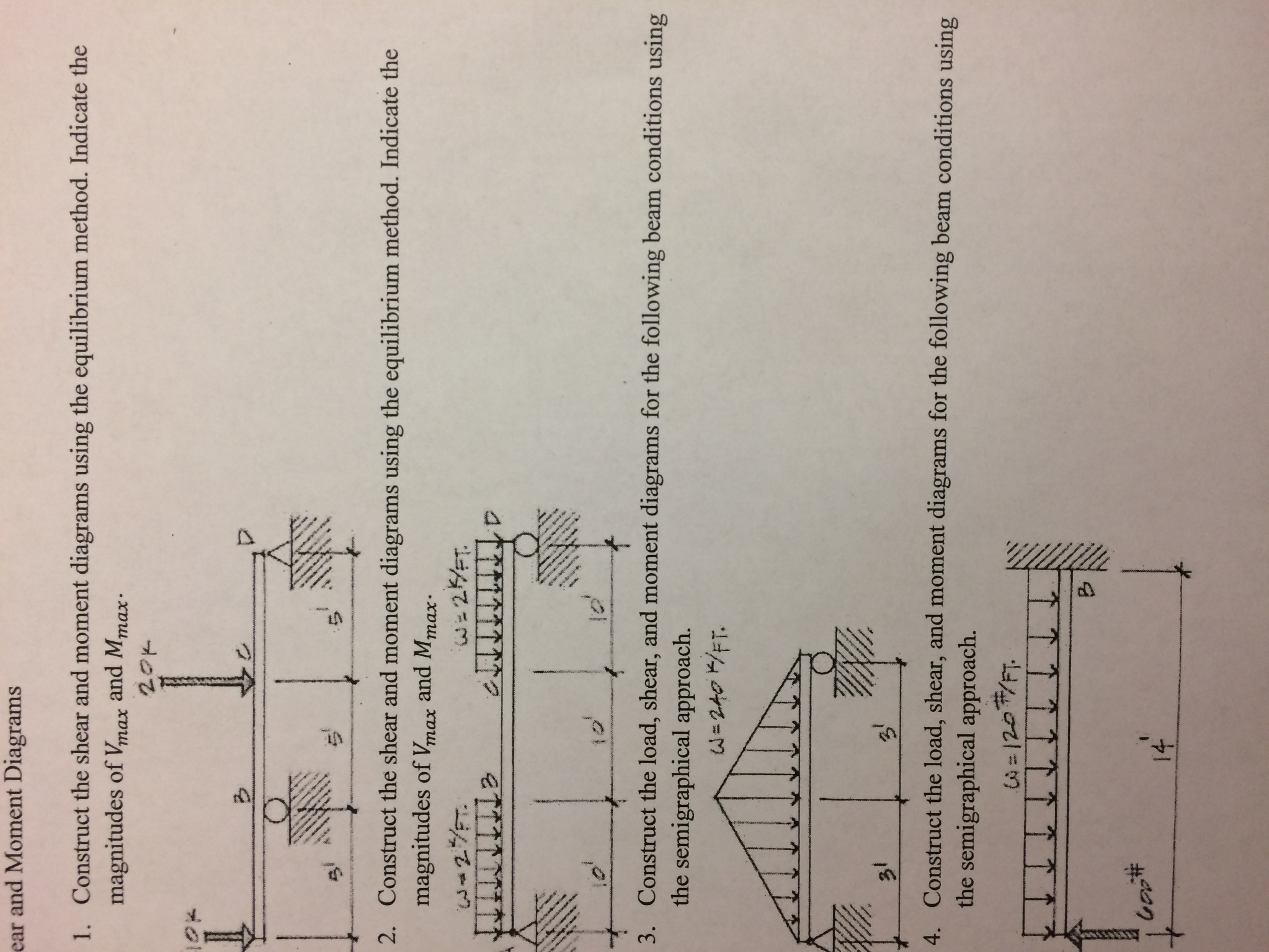 Solved Shear and Moment Diagrams Construct the shear and | Chegg.com