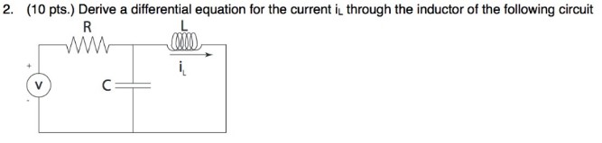 Derive a differential equation for the current iL | Chegg.com