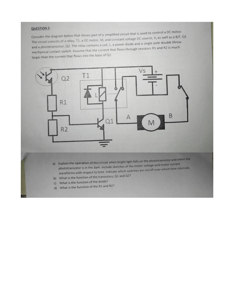 Solved QUESTIONS Consider the diagram below that shows part | Chegg.com