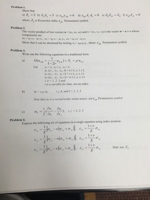 Show that delta_ii = 3 delta_ij delta_ii =3 | Chegg.com