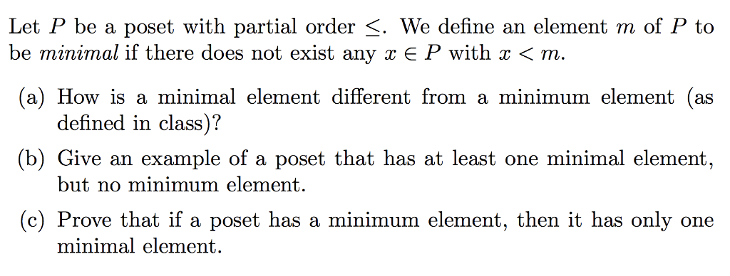 Solved Let P be a poset with partial order