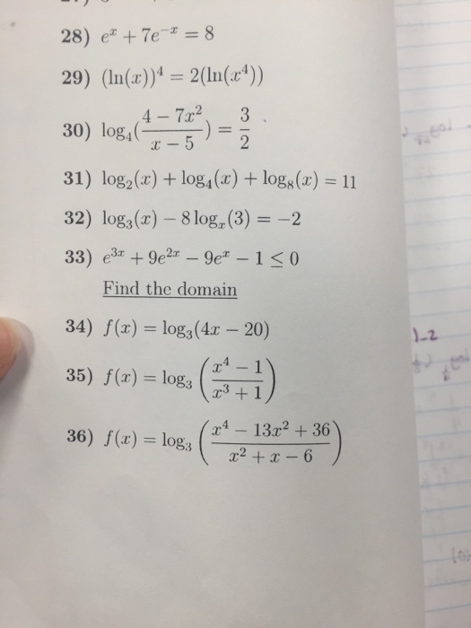 Solved I need help with these problems! 28-33 is just | Chegg.com