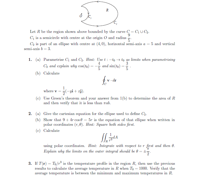 Solved Let R be the region shown above bounded by the curve | Chegg.com