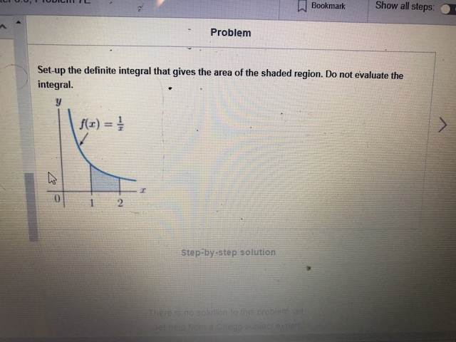 Solved Set-up the definite integral that gives the area of | Chegg.com Solved Set-up the definite integral that gives the area of | Chegg.com
