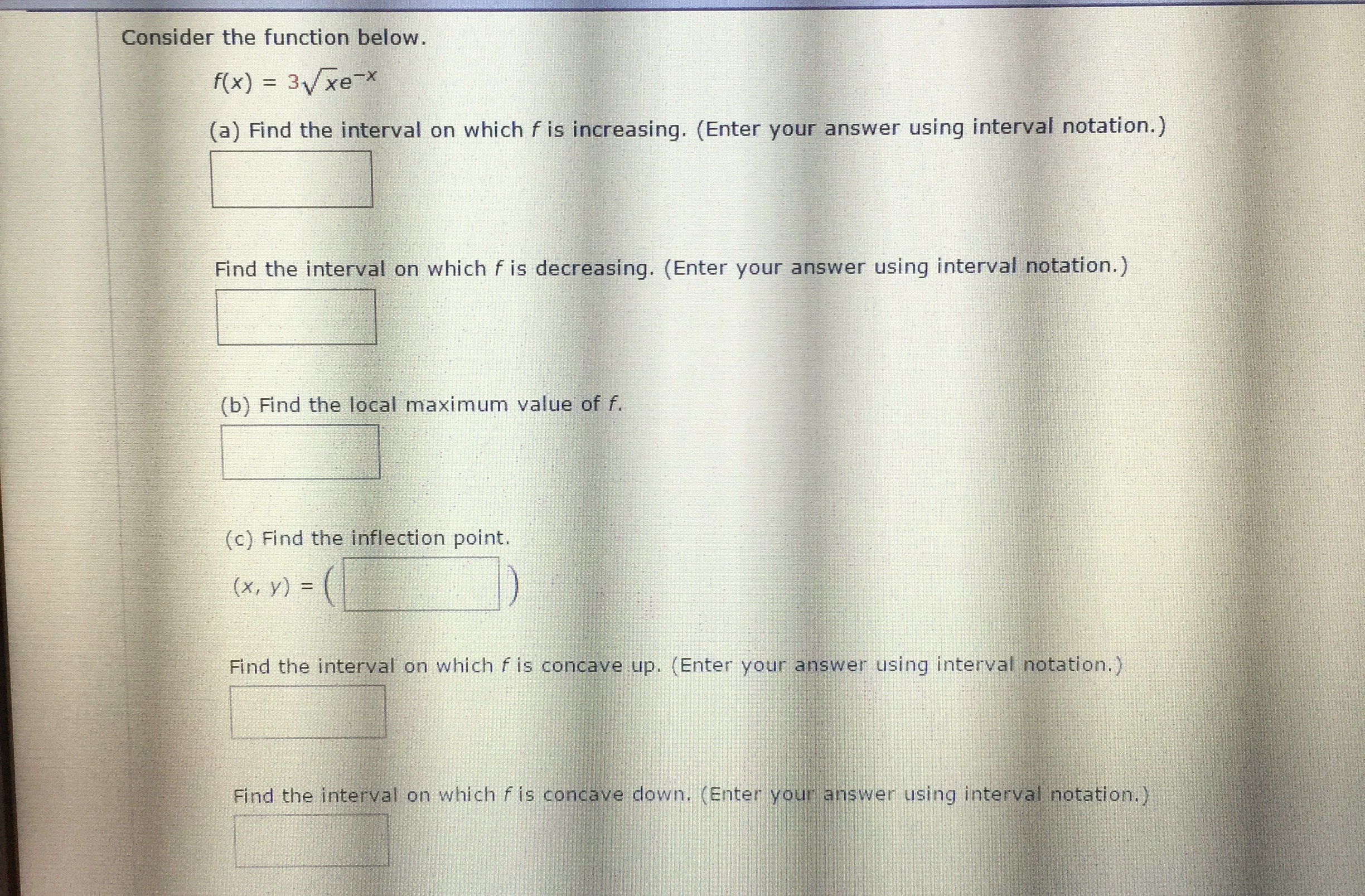 Solved Consider The Function Below F X 3 Square Root
