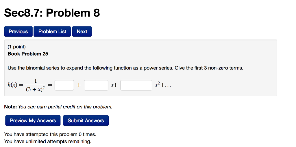 Solved Sec8.7: Problem 8 Previous Problem List Next (1 | Chegg.com