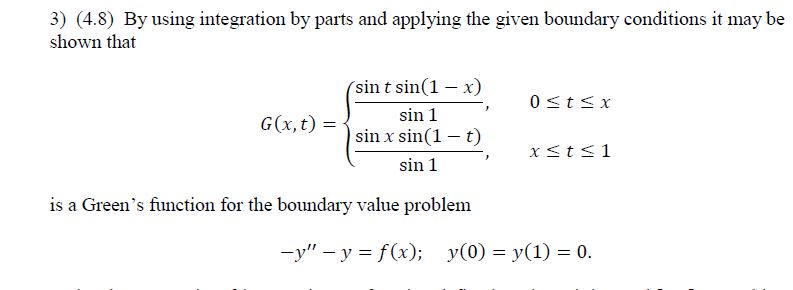 Solved By using integration by parts and applying the given | Chegg.com