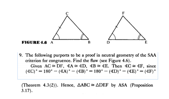 Solved FIGURE 4.6 A 9. The following purports to be a proof | Chegg.com