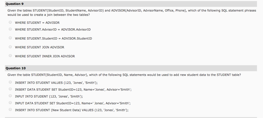 Solved Question 1 Given a table with the structure: EMPLOYEE | Chegg.com