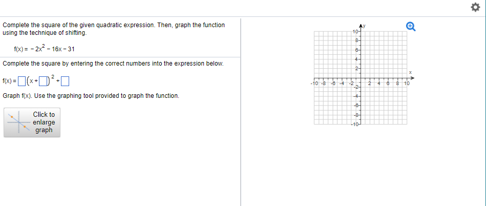 Solved Complete the square of the given quadratic | Chegg.com