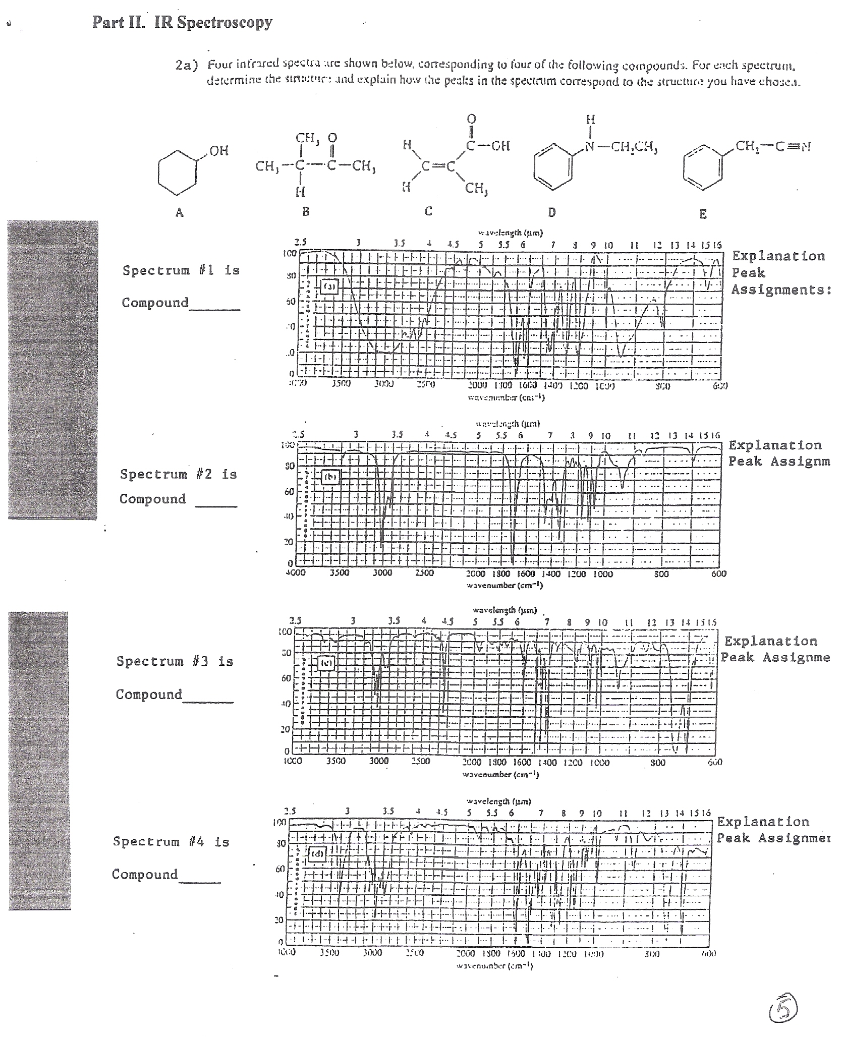 Solved Four infrared spectra are shown below, corresponding | Chegg.com