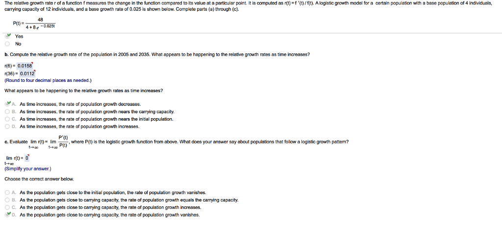 Solved The relative growth rate r of a function f measures | Chegg.com